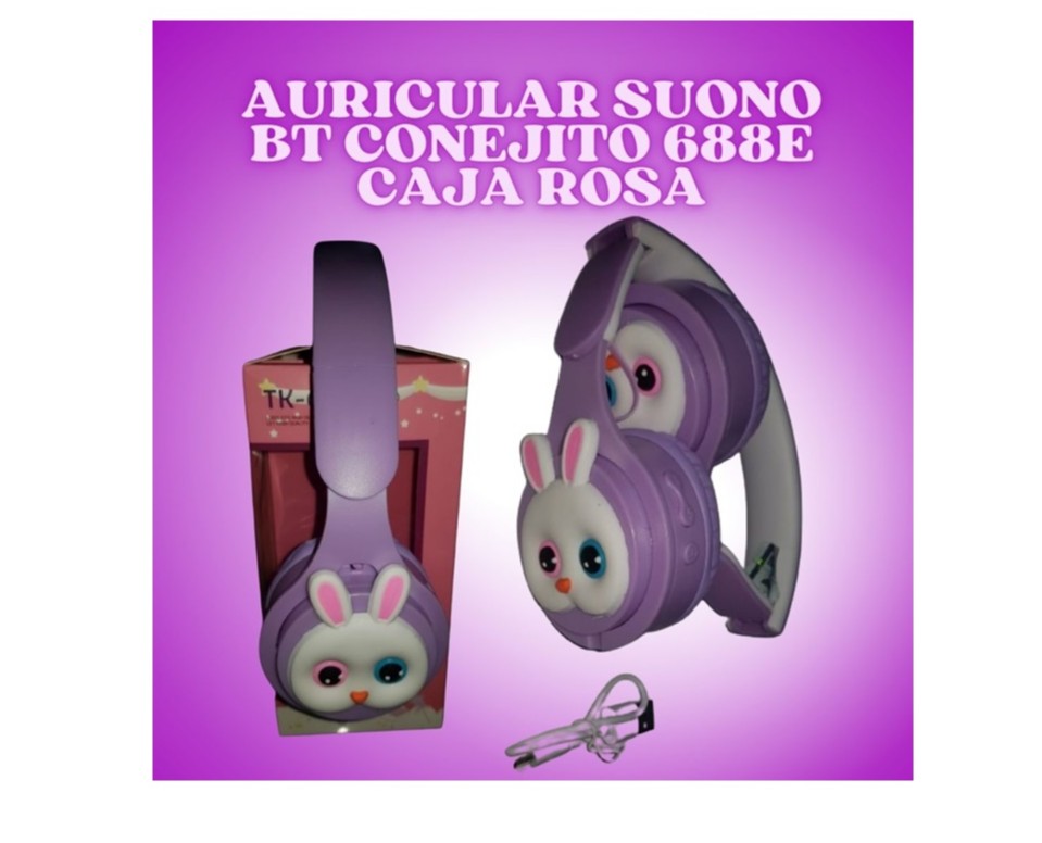 Productos - Del Plata Depot - AURICULAR INALAMBRICO SUONO CONEJITO 688E ...